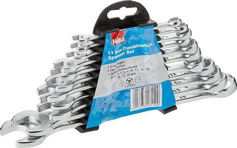 Hilka 17161102 11pc Combi Spanner Set Metric Clear Uk Diy