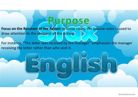 Passive Voice Purpose And Examples English Esl Powerpoints Passive Voice Purpose And Examples English Esl Powerpoints