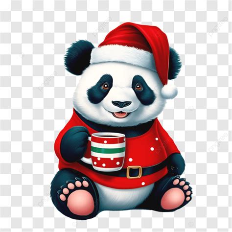 A Christmas Panda Christmas Panda Cute Panda Christmas Themed Png