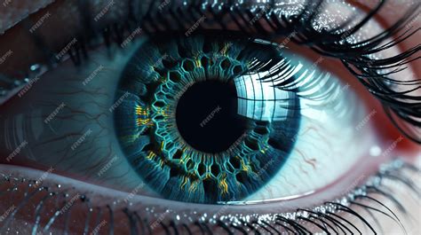 Premium Photo Cybernetic Eye Futuristic Ocular Technology Digital Eye