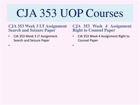 Ppt Cja 353 Uop Tutorial Uoptutorial Powerpoint Presentation Free