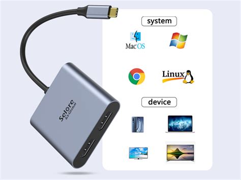 Mua Usb C To Dual 4k Displayport Splitter Adapter Usb Type C To Displayport Dual Monitor