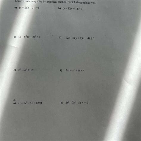 Solved Solve Each Inequality By Graphical Method Sketch The