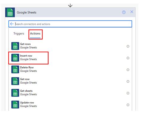 Insert Row In Google Sheets Connector Power Automate Cloud Flows Kaizen Personal Computer Work