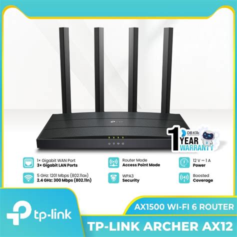 Jual Tp Link Router Archer Ax12 Ax1500 Dual Band Gigabit Wi Fi 6 Shopee Indonesia