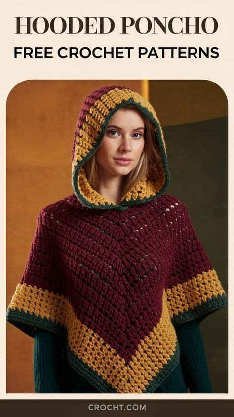 Best 13 11 Hooded Poncho Free Crochet Patterns Artofit