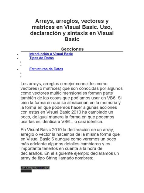 Arrays Descargar Gratis Pdf Estructura De Datos De Matriz Básico