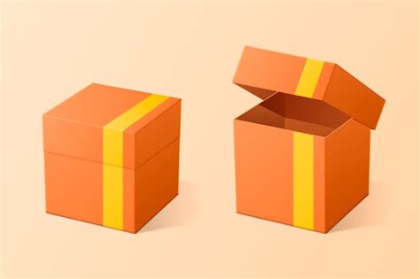 현실적인 티슈 상자 모형 무료 벡터