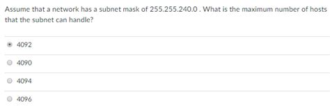 Solved Assume That A Network Has A Subnet Mask Of Chegg