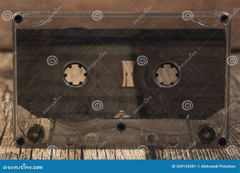 A Cassette With An Audio Recordingold Audio Cassettes Stock Image