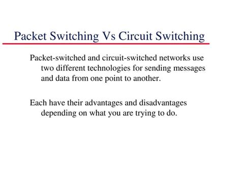 Circuit And Packet Switching Ppt