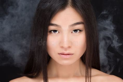 Close Up Of Face Of Asian Lady Stock Image Image Of Girl Care 67941723