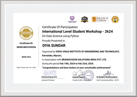 diya sundar on linkedin datascience python education brainovision internationalworkshop