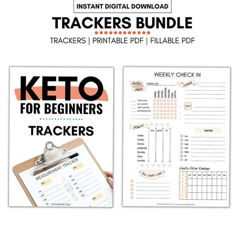 Keto For Beginners Trackers Printable And Digital Pdfs