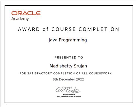 Java Programming Course Certificate Hosted At Imgbb — Imgbb