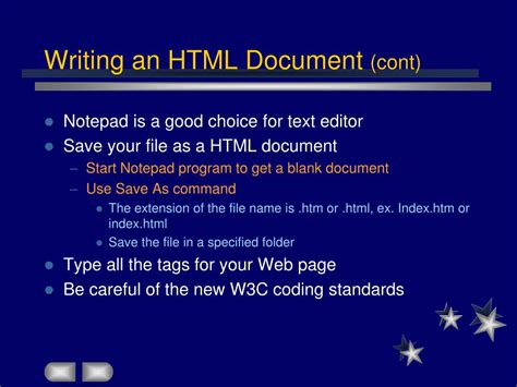 Ppt Cs117 Introduction To Computer Science Ii Lecture 2 Creating An Html Document Powerpoint