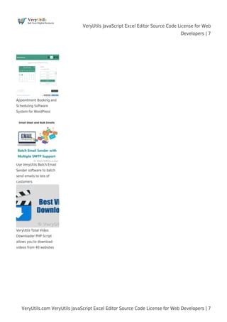 Veryutils Javascript Excel Editor Source Code License For Web