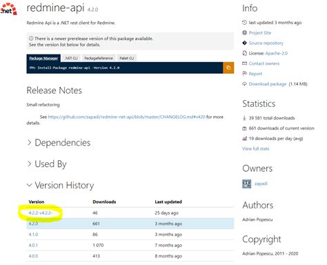 Incorrect Version Name In Nuget Package 422 V422 · Issue 285 · Zapadiredmine Net