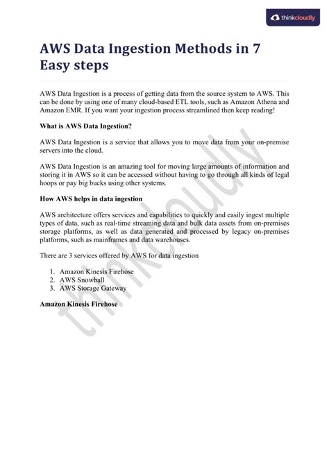 Ppt Aws Data Ingestion Methods In 7 Easy Steps Powerpoint Presentation Id 11392830