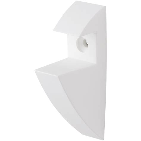 White Glass Shelf Clips 08cm Pair Mastershelf