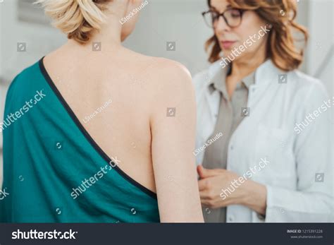 Woman Gynecologist Doing Breast Exam Her Stock Photo Shutterstock