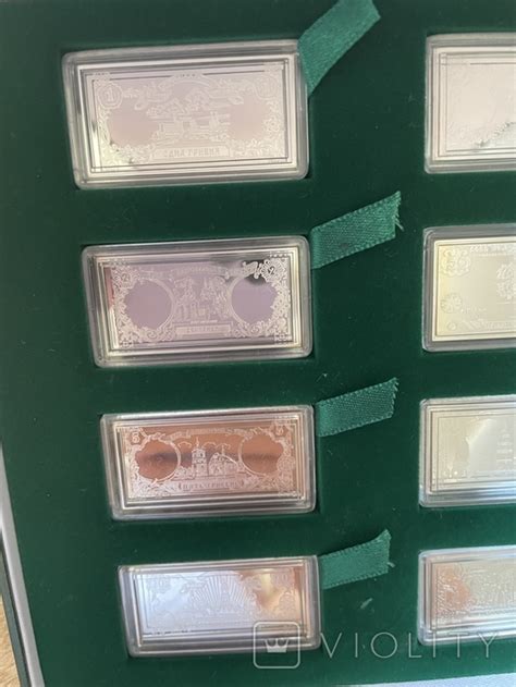 Срібний сувенірний набір банкнот мініатюр Violity