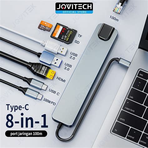 Jual Jovitech 8in1 Adapter Konektor Multifungsi Hdmi 14 Usb 100w Pd