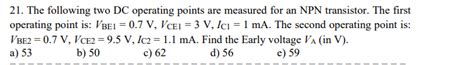 solved 21 the following two dc operating points are