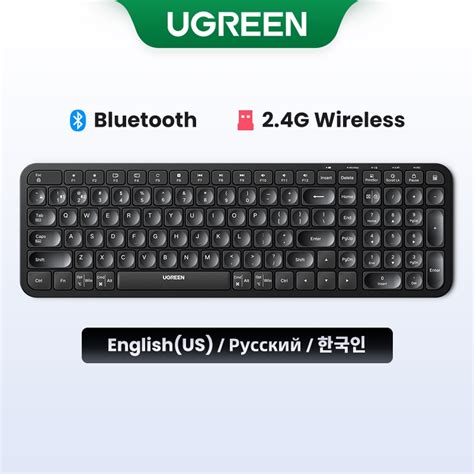 UGREEN Keyboard Wireless Bluetooth GHz English Keycaps For Laptop MacBook IPad PC Tablet