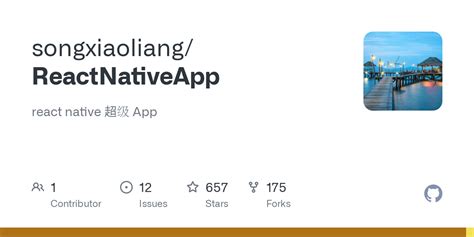 Github Songxiaoliangreactnativeapp React Native 超级 App