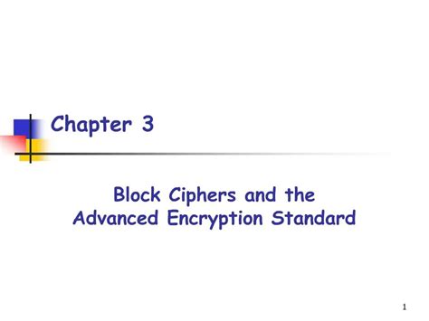 ppt block ciphers and the advanced encryption standard powerpoint