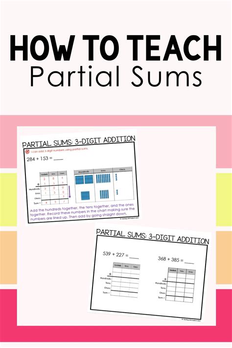 Partial Sums Addition Method How To Best Teach This Method To Second Grade Babes Teaching