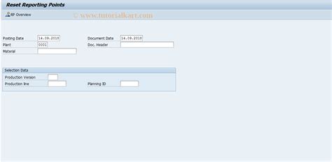 MF4R SAP Tcode Resetting Reporting Points MF4R SAP Tcode Resetting Reporting Points