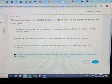 Paths Carner Essentials In Business Analysis StudyX