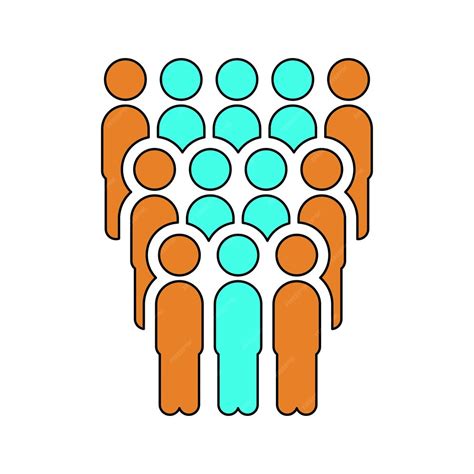 군중 무리 군중 아이콘 프리미엄 벡터