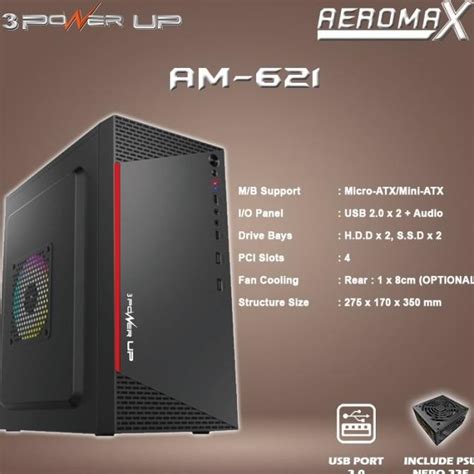 Jual Komputer Casing PC Standar Office Micro ATX PSU 500watt Shopee Indonesia
