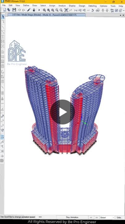 Etabs 3d Model See How Buildings Move In Earthquakes Be Pro Engineer Posted On The Topic