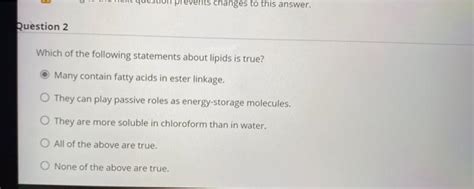 Solved Lestion Which Of The Following Statements About Chegg