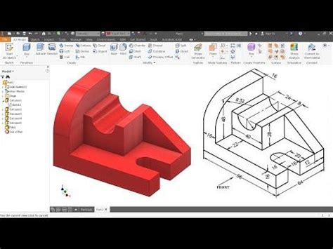 Autodesk Inventor Tutorial For Beginners Exercise Autodesk Inventor Solidworks Tutorial
