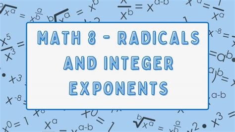 Math 8 Radicals And Integer Exponents Bundle By State Exam Mastery