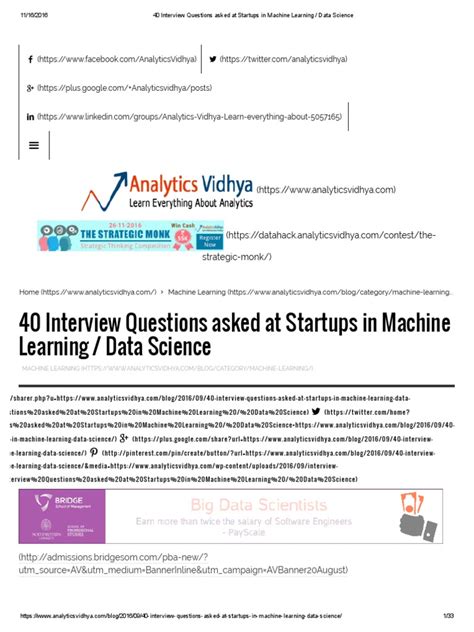40 Interview Questions Asked At Startups In Machine Learning Data