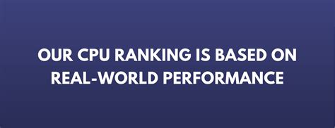 Cpu Rankings Desktop Laptop Tech Centurion