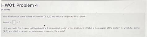 solved hw01 problem 4 1 ﻿point find the equation of the