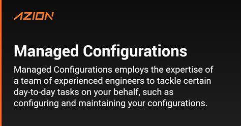 Managed Configurations Documentação Azion