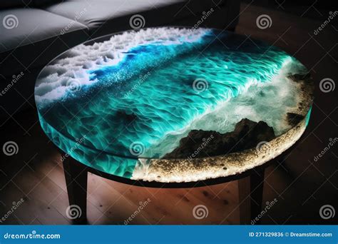 Epoxy Resin Coffee Table Generative Ai Stock Illustration Illustration Of Generative