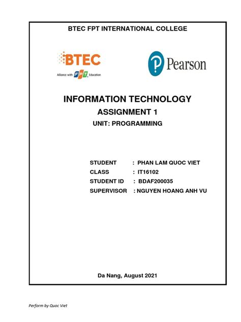 asm2 phanlamquocviet it16102 programming pdf inheritance object oriented programming