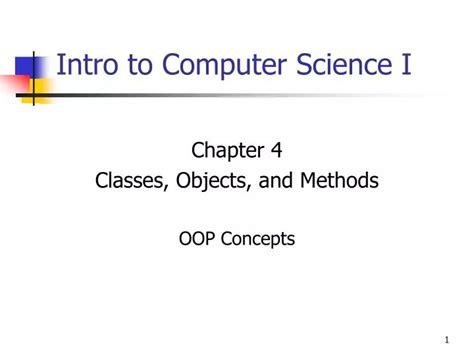 PPT Intro To Computer Science I PowerPoint Presentation Free Download ID 4142992