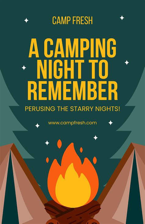 Free Camping Poster Templates Editable And Printable