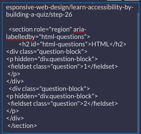 Learn Accessibility By Building A Quiz Step 26 Html Css The Freecodecamp Forum