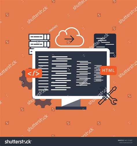 Application Software Developer Program Code Cloud Stock Vector Royalty Free 1601131687